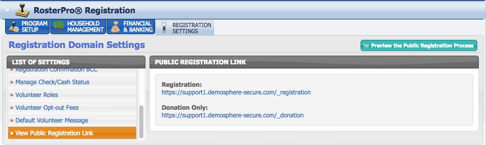 Two RosterPro Links All Administrators Must Share Demosphere